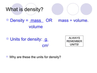 Density review | PPT