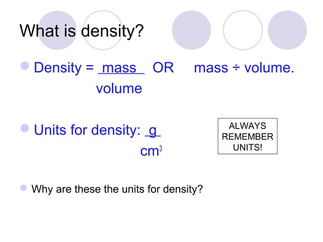 Density review | PPT