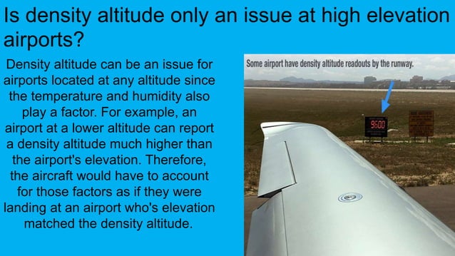 Density Altitude Training | PPTX | Air Travel | Travel Type