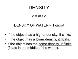 DENSITY_and_BUOYANCY unit 1Presentation.ppt