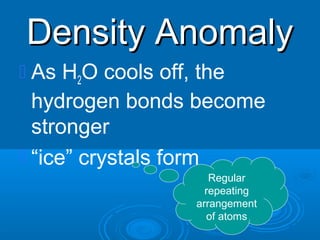 Density Anomaly | PPT | Chemistry | Science