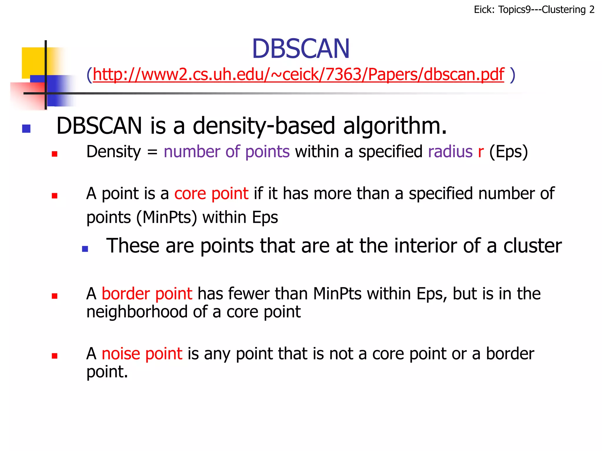 Density based methods | PPTX