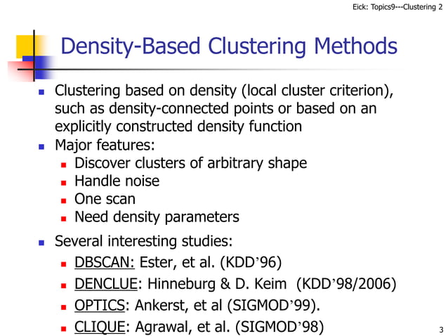 Density based methods | PPTX