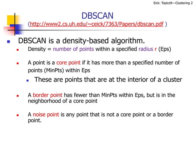 Density based methods | PPTX