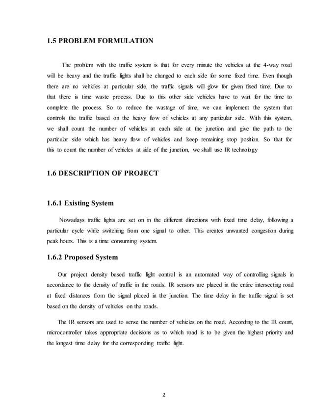 Density based traffic light control | DOCX