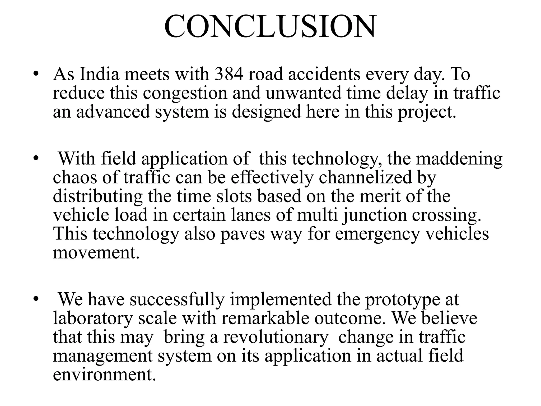 Intelligent traffic control system using ardiuno | PPTX
