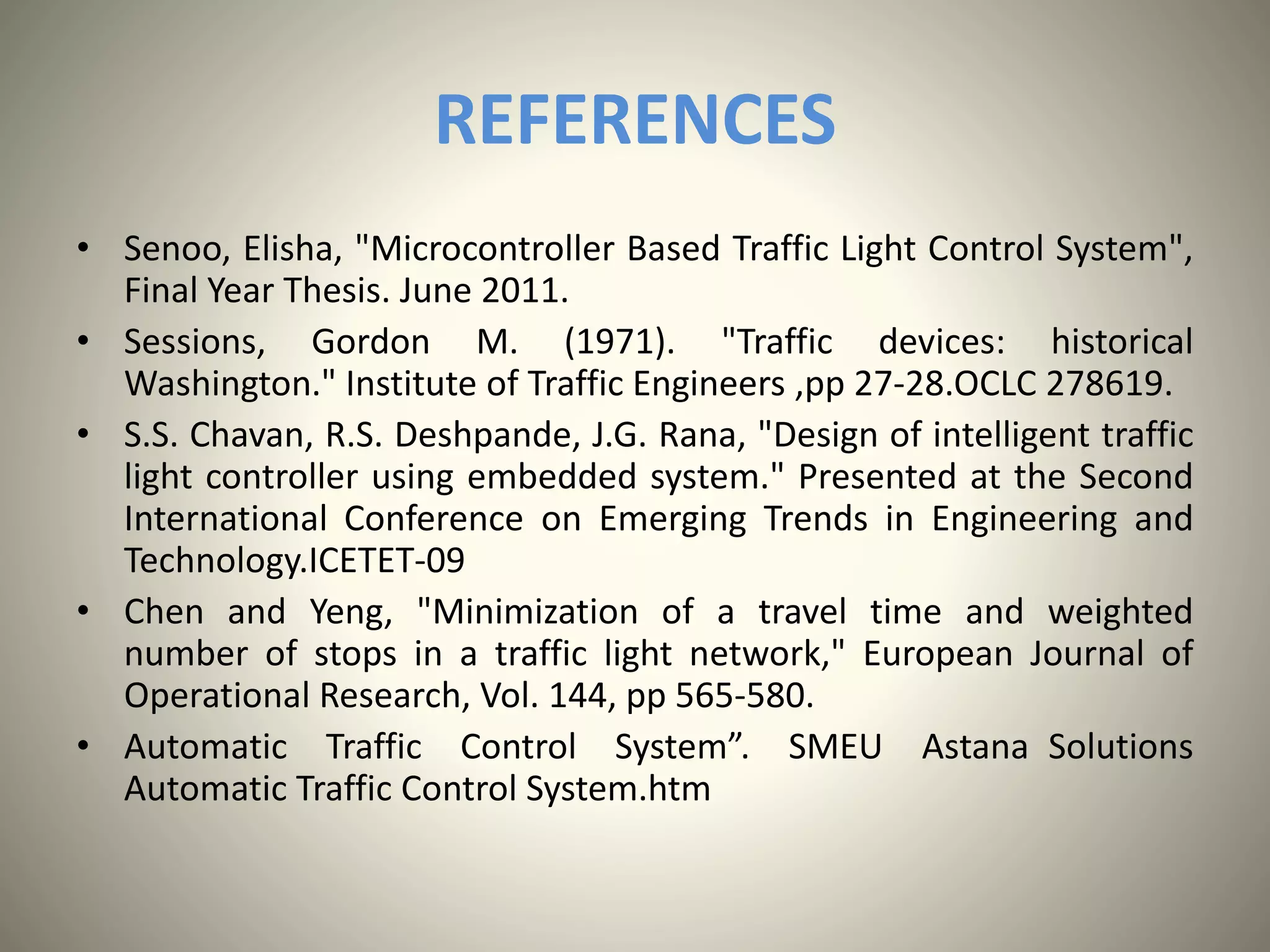 Density Based Traffic Signal Control Using Microcontroller Pptx Computer Peripherals Computing
