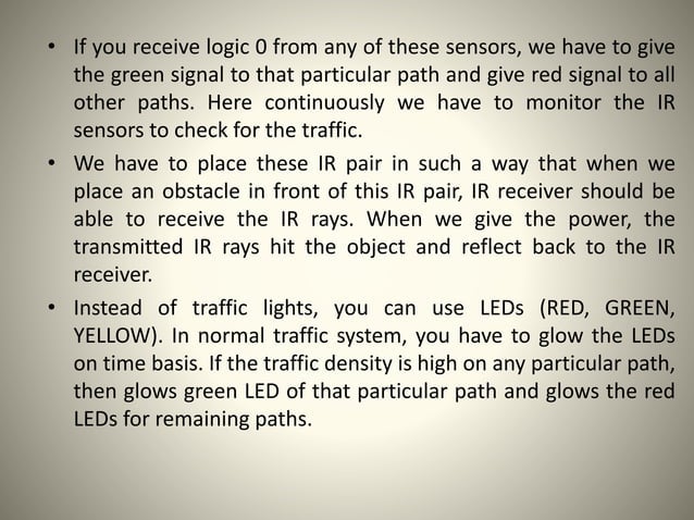 Density based traffic signal control using microcontroller | PPTX | Computer Peripherals | Computing