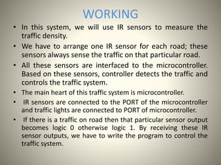 Density based traffic signal control using microcontroller | PPT