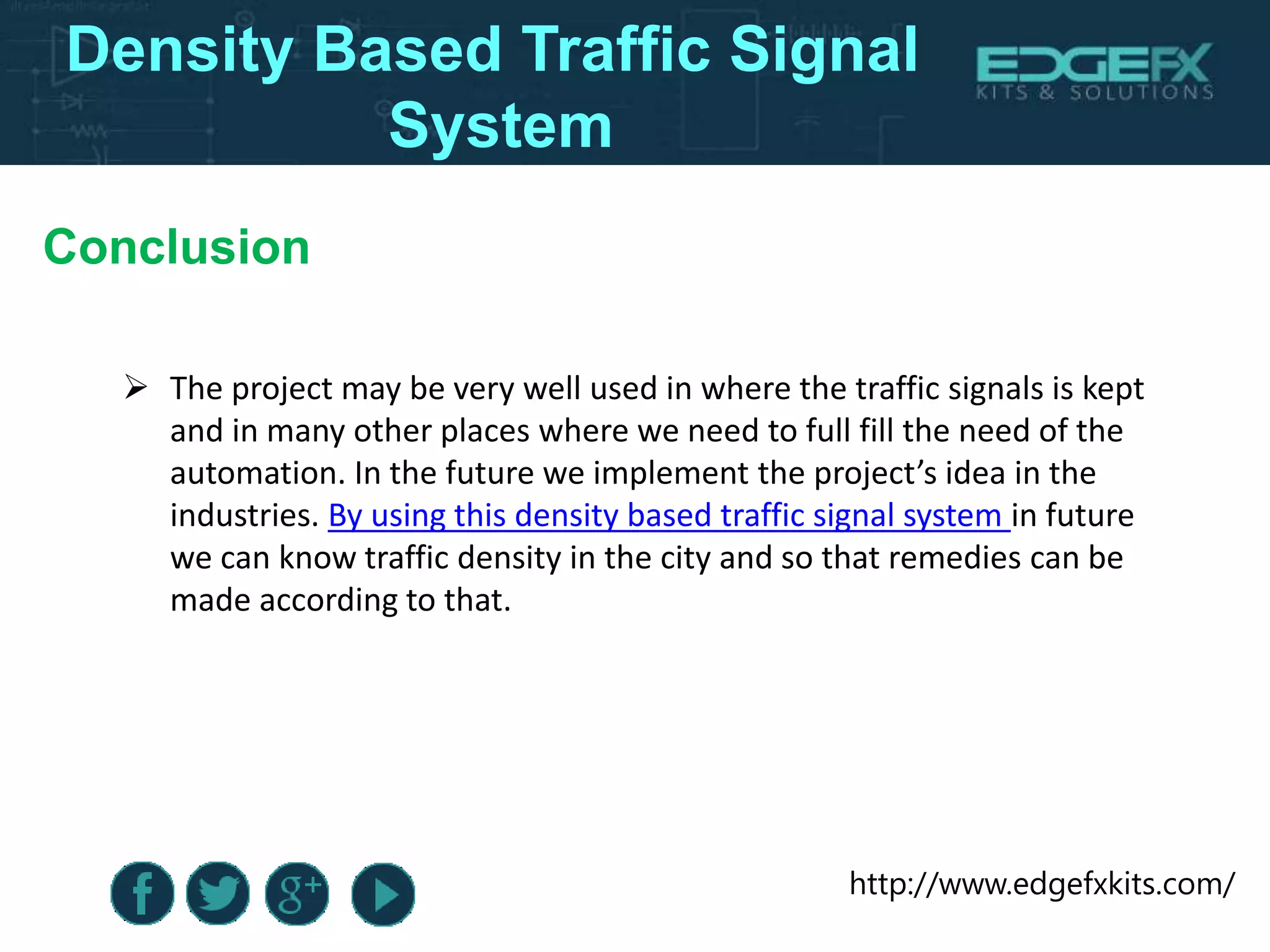 Density based traffic signal system | PPTX