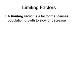 Density Dependent and Independent Factors | PPT
