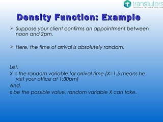 Density Function | Statistics | PPT