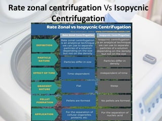 Density gradient centrifugation,types, advantages and disadvantages | PPTX