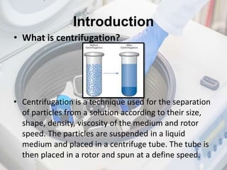Density gradient centrifugation,types, advantages and disadvantages | PPTX