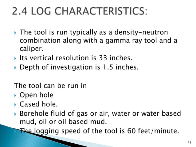 Density log | PPTX | Geology | Science