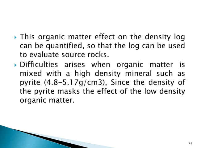 Density log | PPTX | Geology | Science