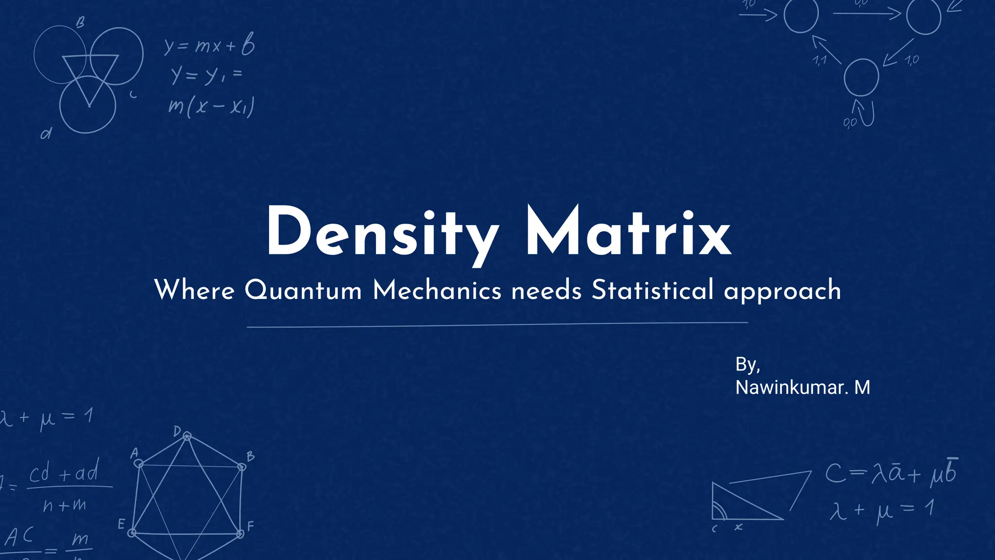 Density Matrix - Quantum and statistical mechanics | PPTX