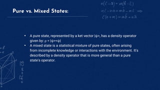 Density Matrix - Quantum and statistical mechanics | PPTX