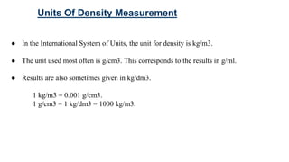 Density measurement | PPTX