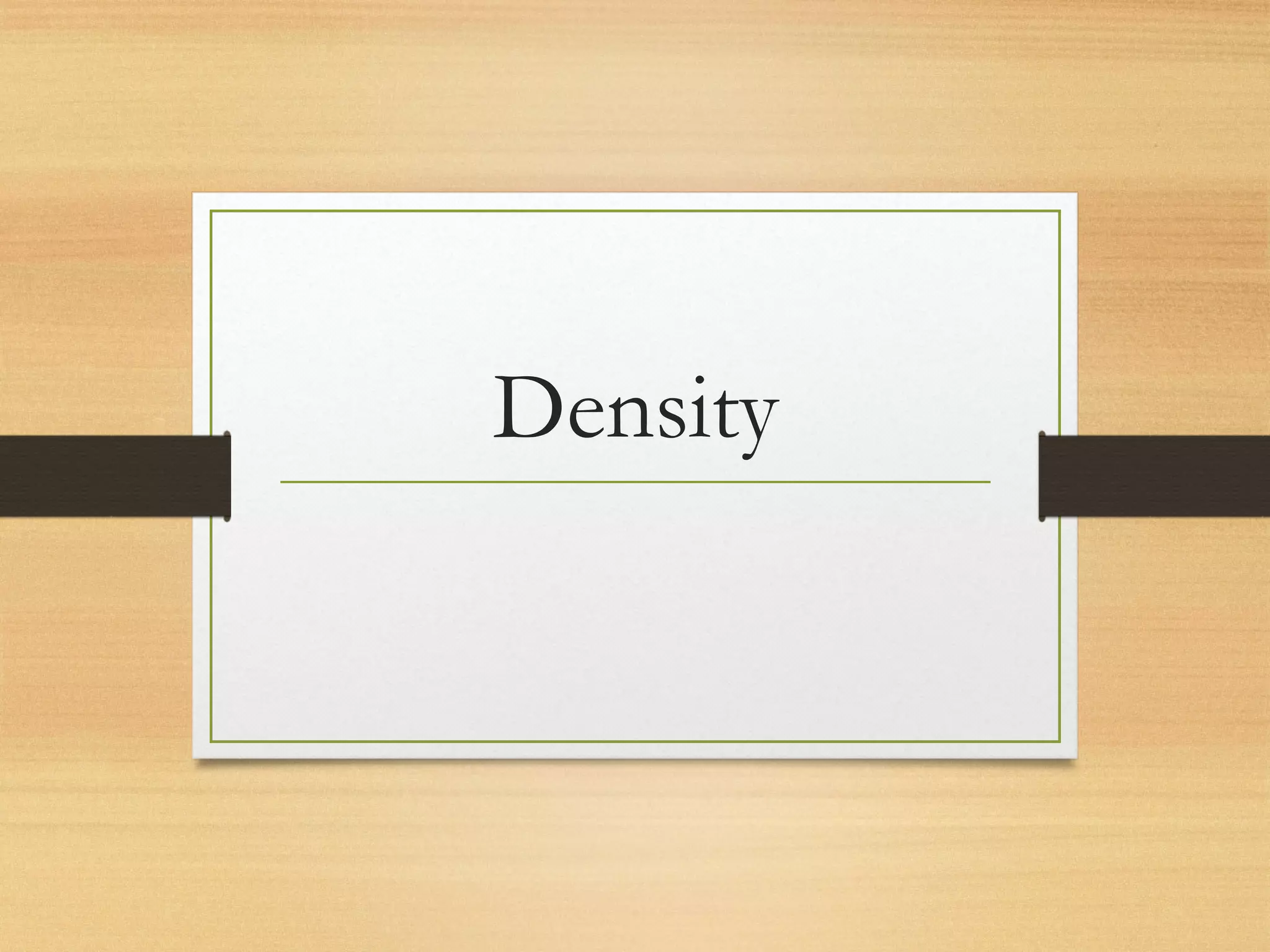 Density notes | PPT