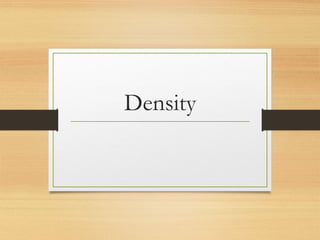 Density notes | PPT