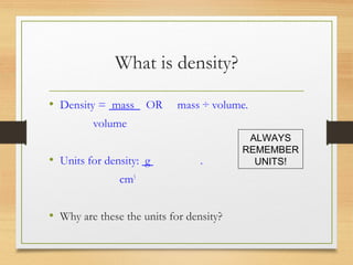 Density notes | PPT