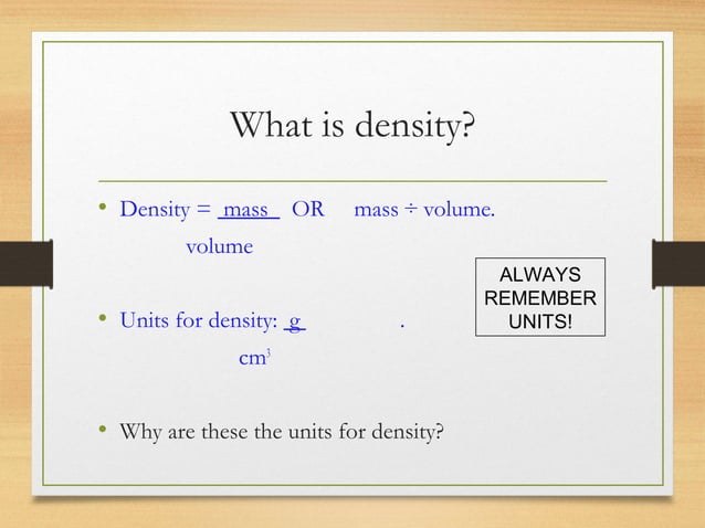 Density notes | PPT
