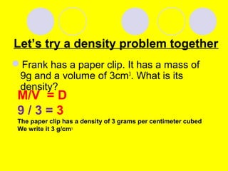 Metric Mania Density | PPT