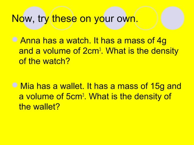Metric Mania Density | PPT
