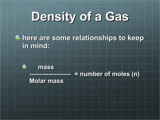 Density of a gas | PPT