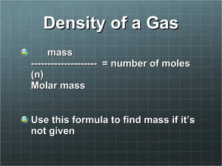 Density of a gas | PPT