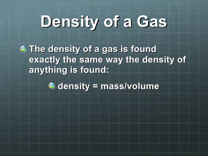 Density Of Gases