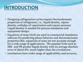 Density of liquid refrigerants | PPTX