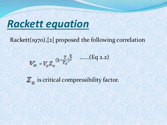 Density of liquid refrigerants