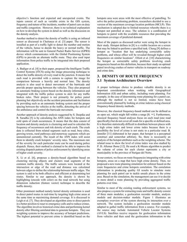 Density of route frequency for enforcement | PDF