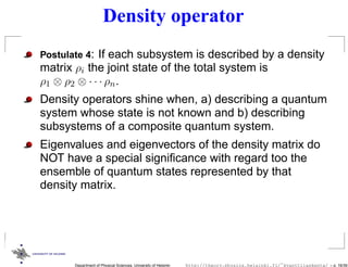 Density operators | PDF