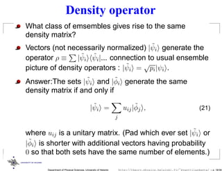 Density operators | PDF