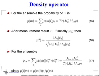 Density operators | PDF