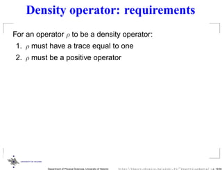 Density operators | PDF