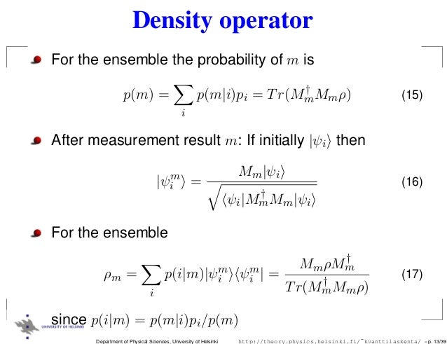 Density Operators
