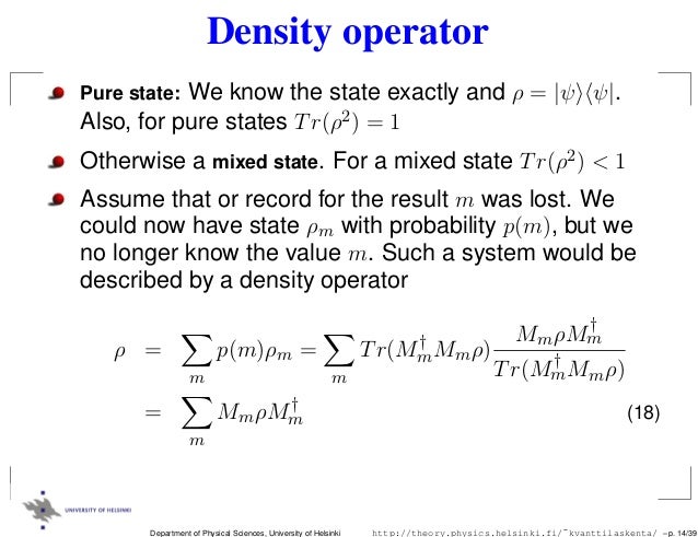 Density Operators