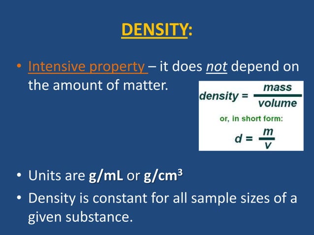 Density NOTES | PPT