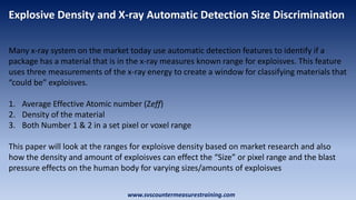 Density ranges for exploisves and automatic detection with x ray | PPT