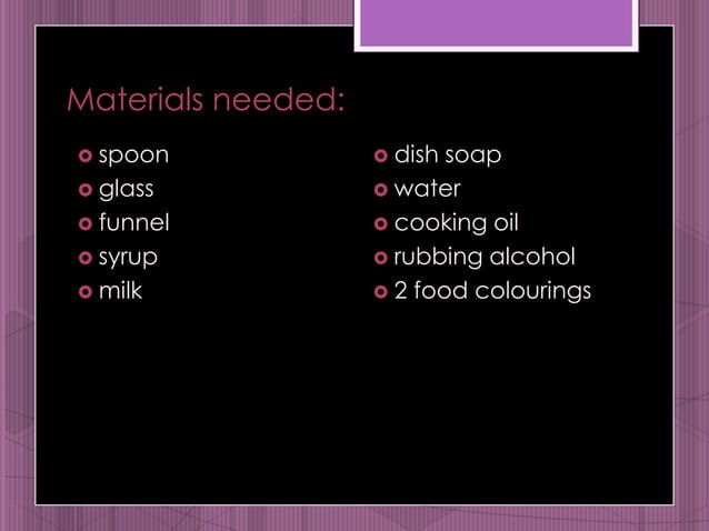 Density tower | PPTX | Physics | Science