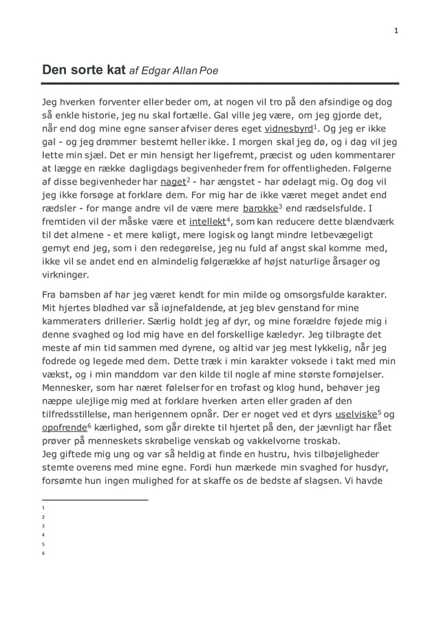 Den sorte kat af edgar allan poe | PDF