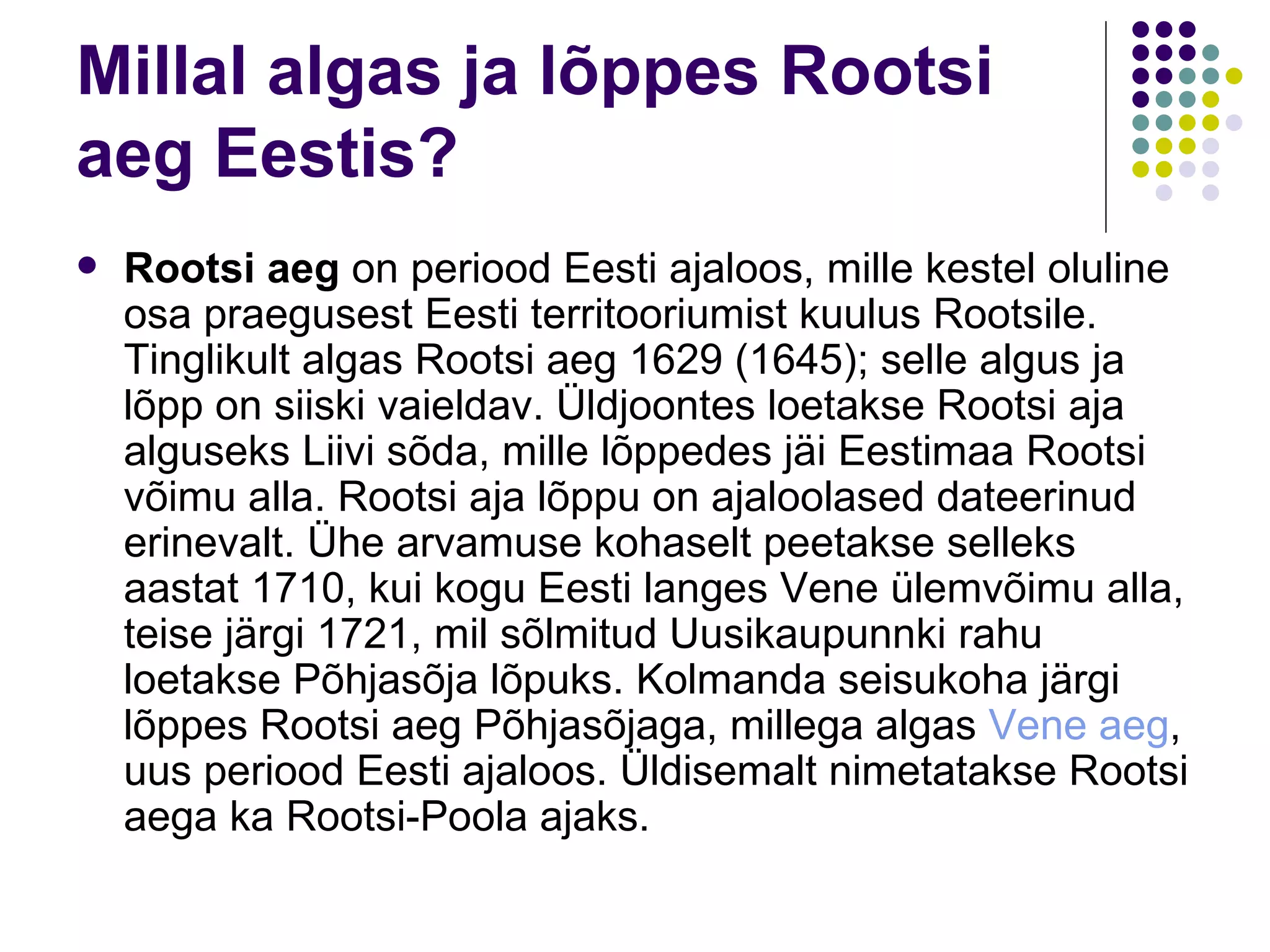 Rootsi aeg Eestis 1. 10 november | PPT