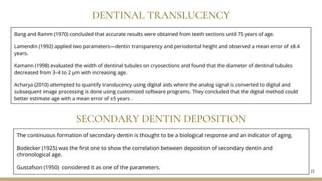 DENTAL AGE ESTIMATION.pptx | Oral care | Personal Care