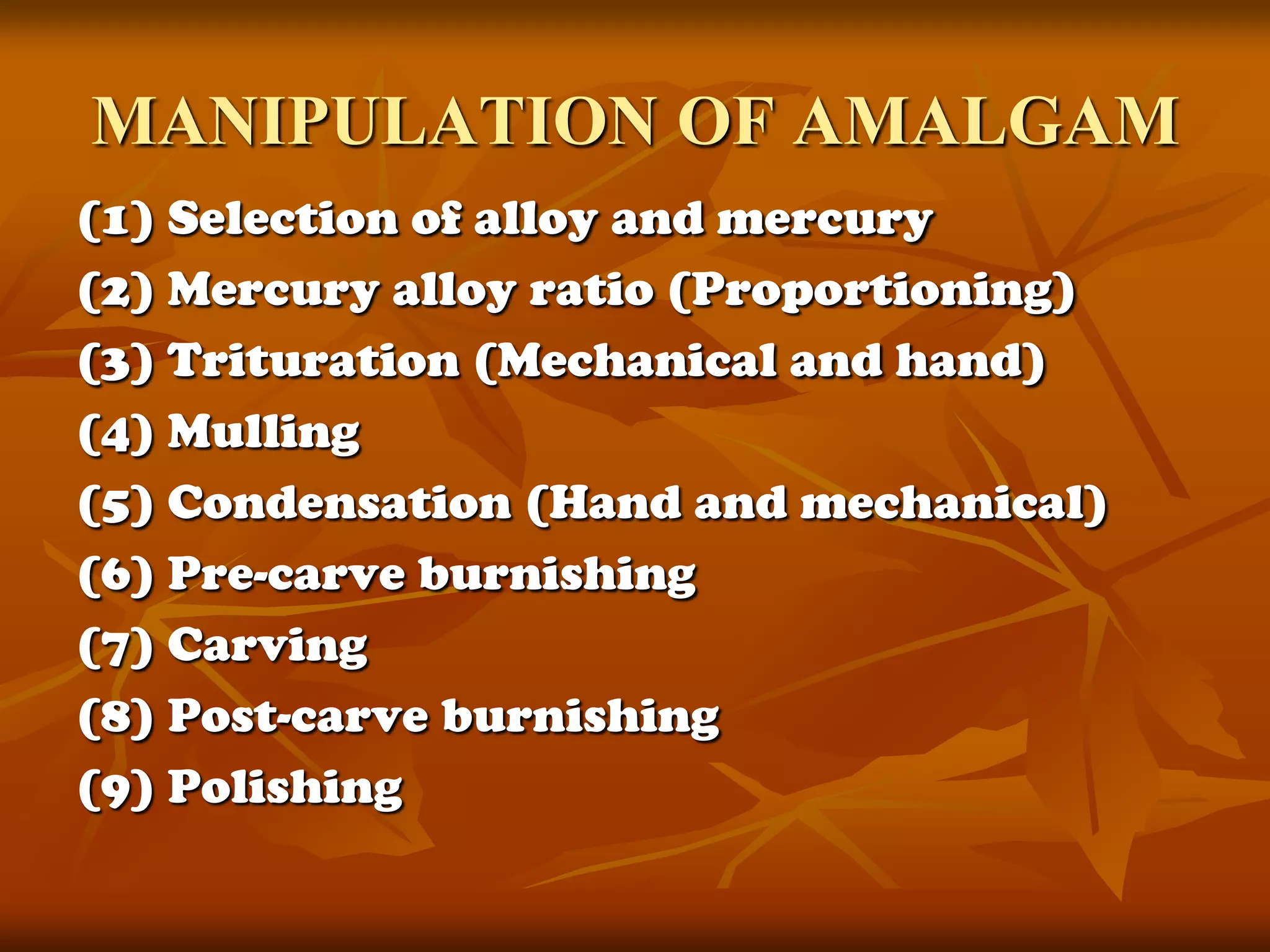 Dental amalgam | PPTX
