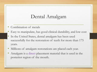 Dental Amalgam: Part 1 | PPT