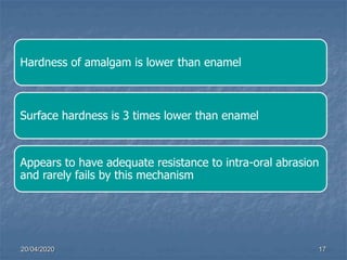 Dental amalgam properties | PPT